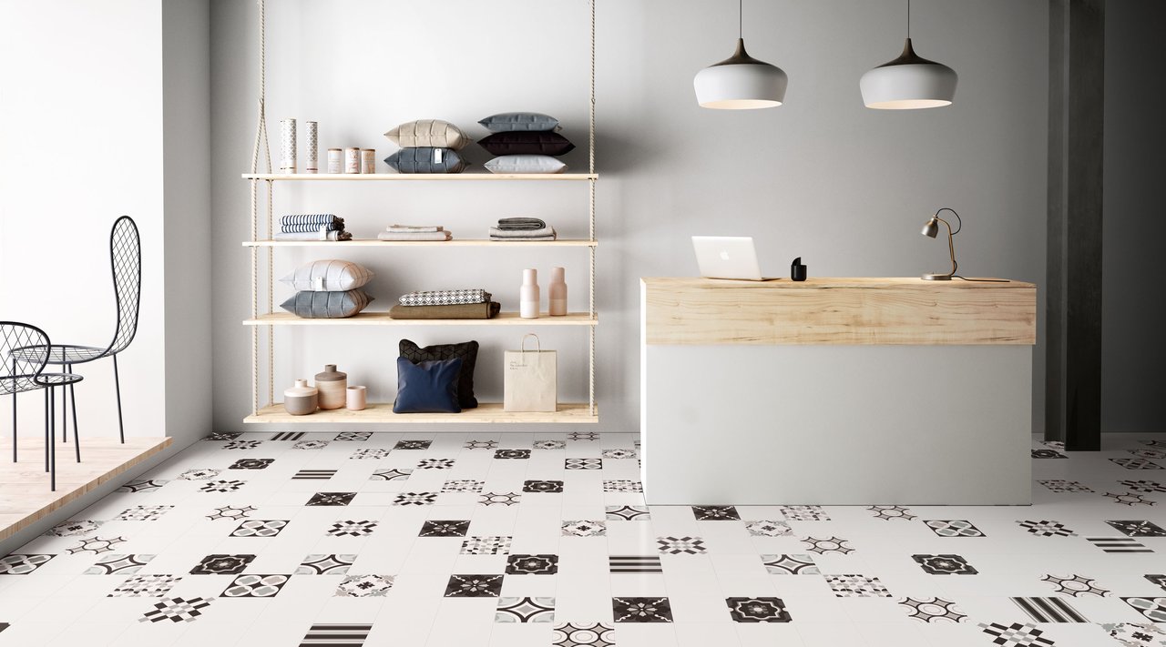 Коллекция Patchwork Black White от Sant Agostino — купить черную плитку ...